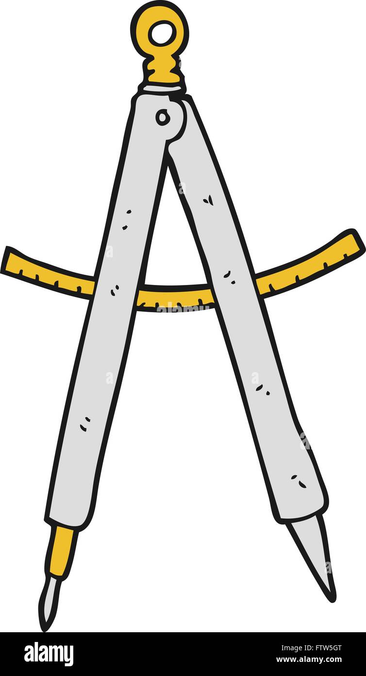 freehand drawn cartoon compass Stock Vector Image & Art - Alamy