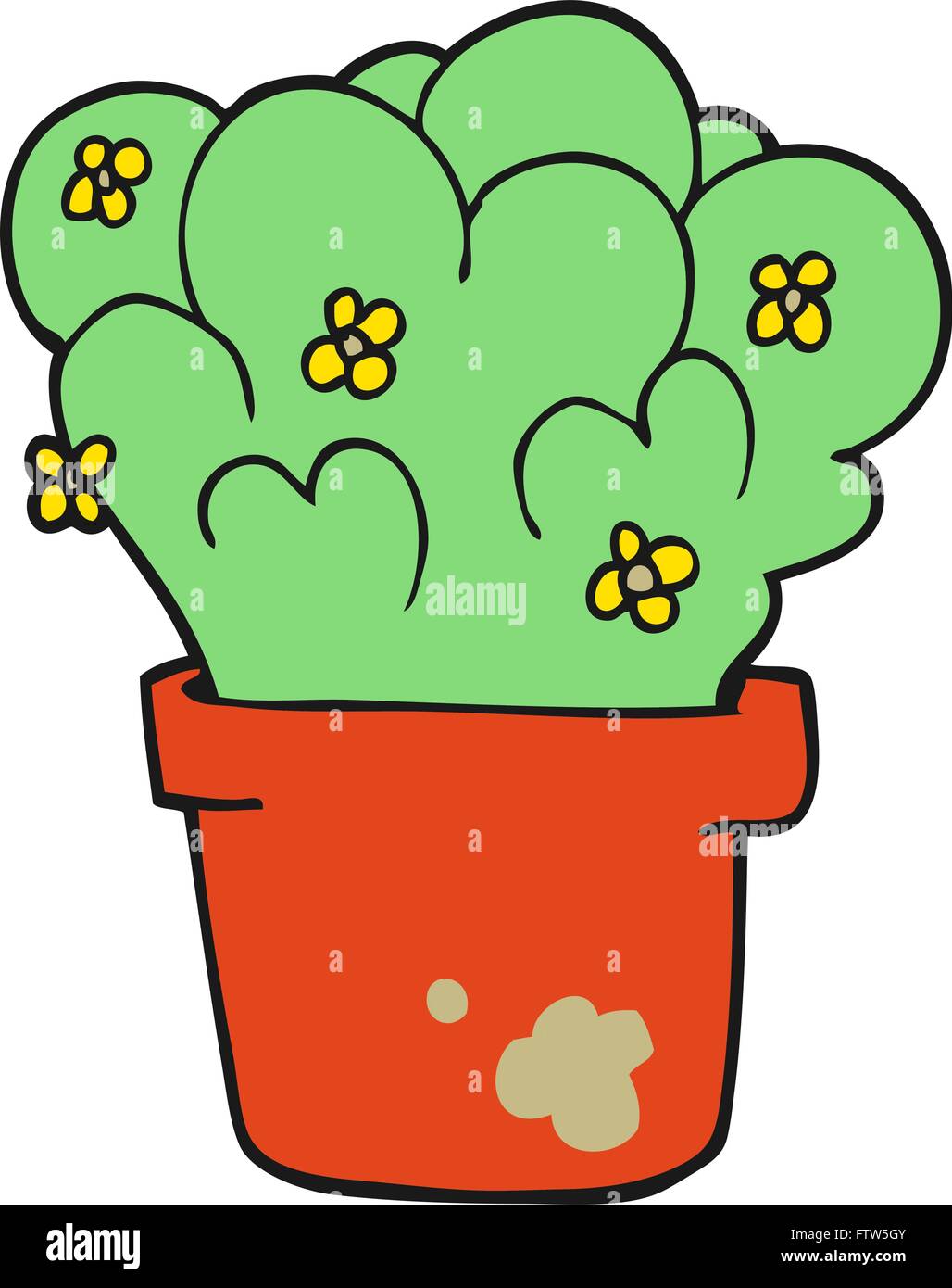 freehand drawn cartoon plant Stock Vector Image & Art - Alamy