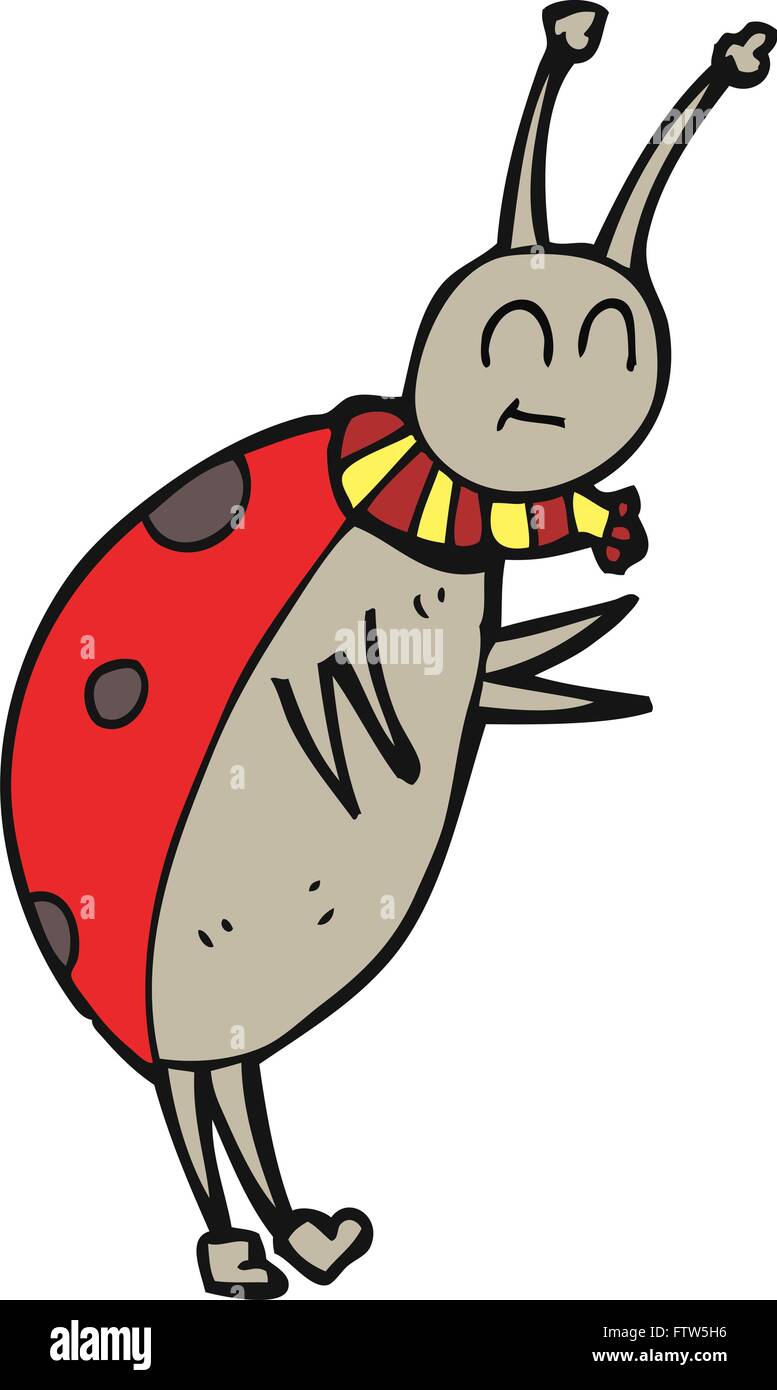 freehand drawn cartoon ladybug Stock Vector Image & Art - Alamy