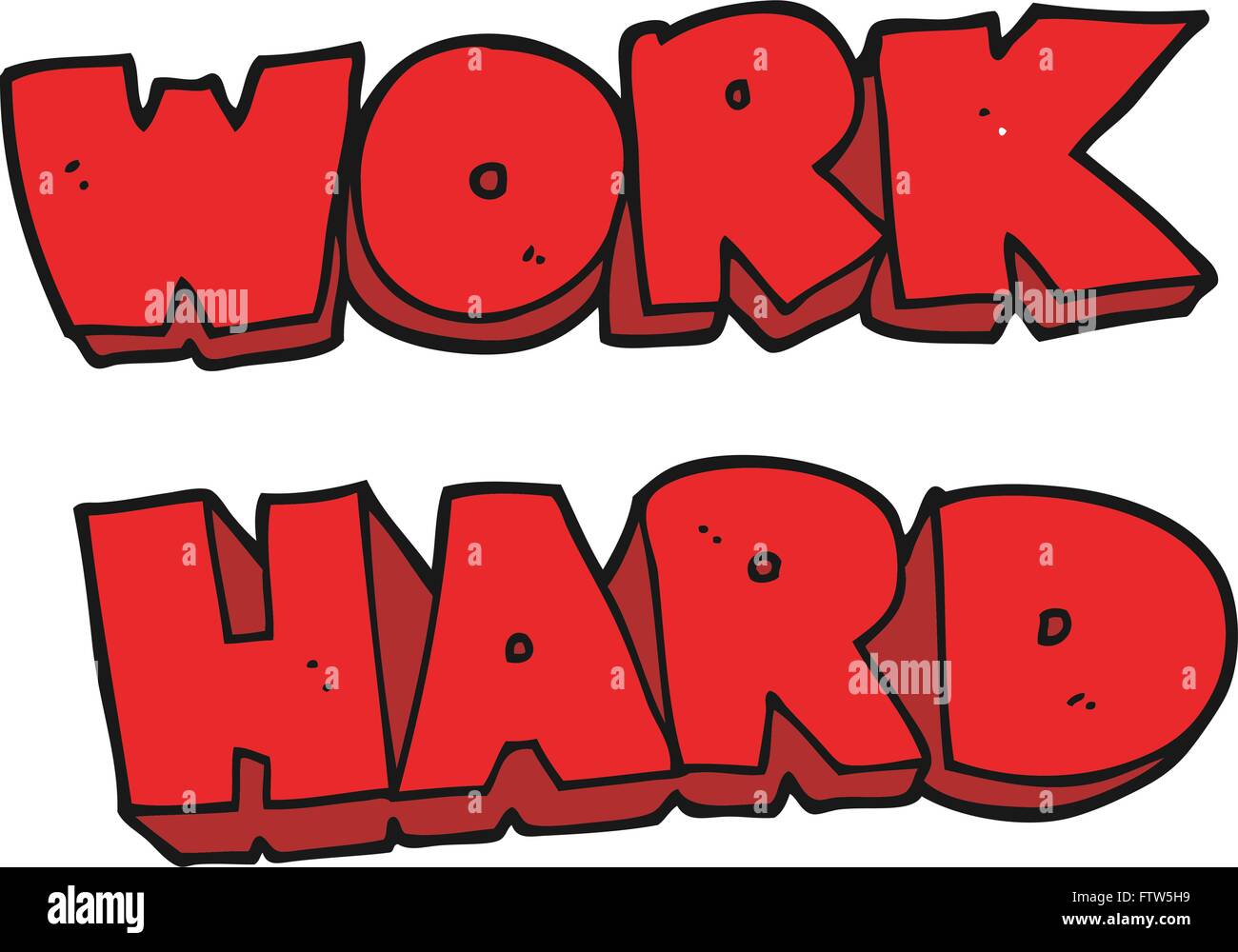 freehand drawn cartoon work hard symbol Stock Vector Image & Art - Alamy