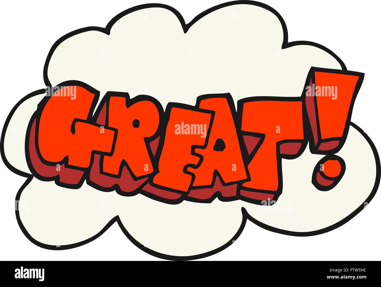 freehand drawn cartoon great shout Stock Vector Image & Art - Alamy