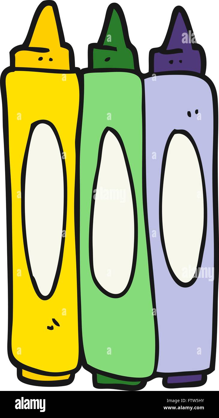 freehand drawn cartoon crayons Stock Vector Image & Art - Alamy