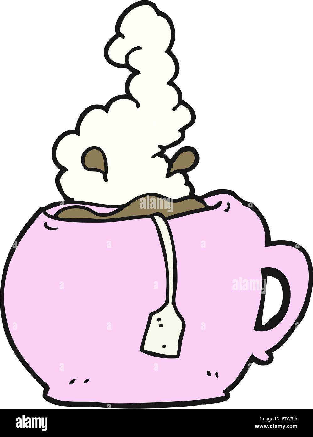 freehand drawn cartoon cup of tea Stock Vector Image & Art - Alamy