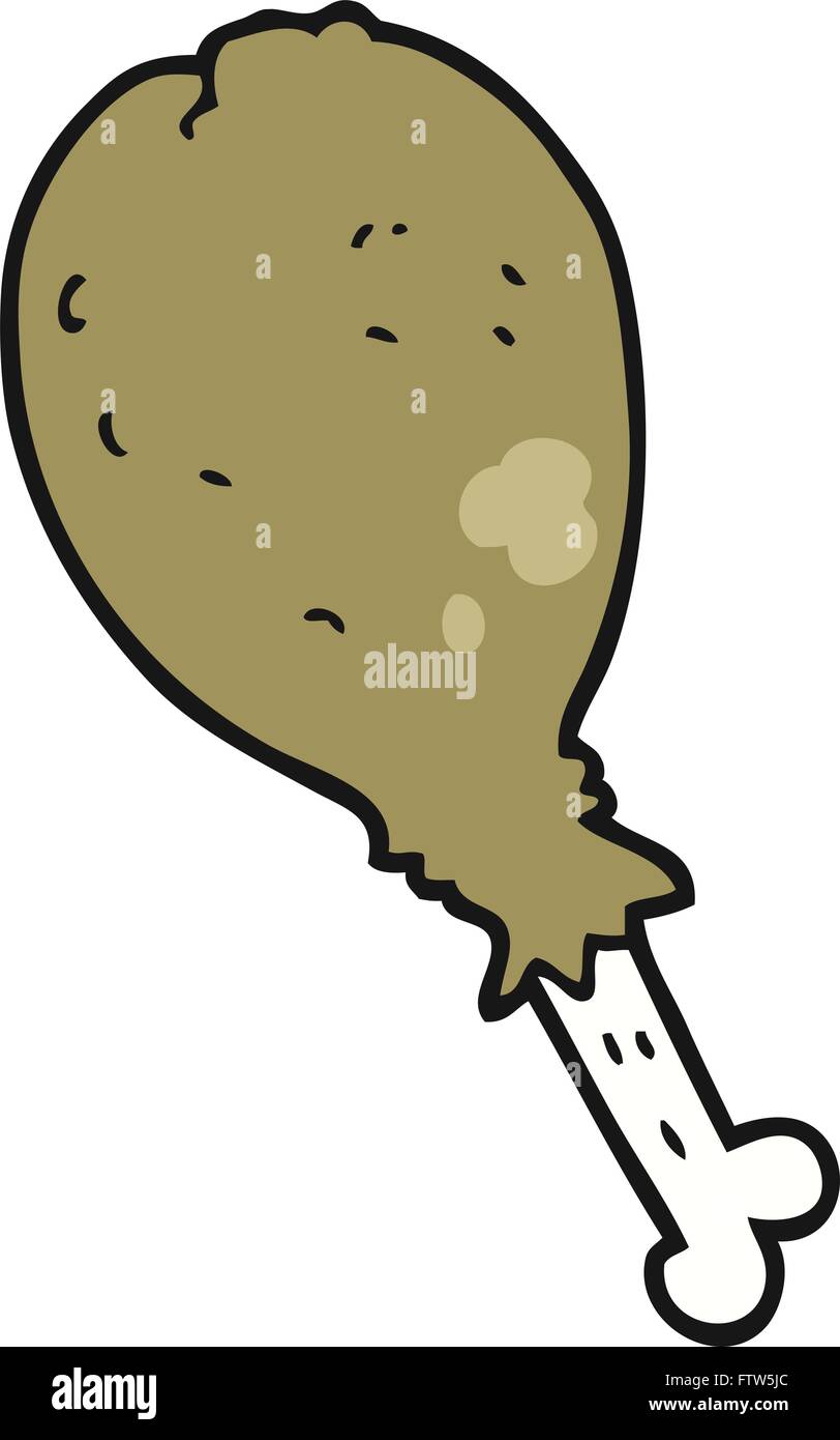freehand drawn cartoon chicken leg Stock Vector Image & Art - Alamy