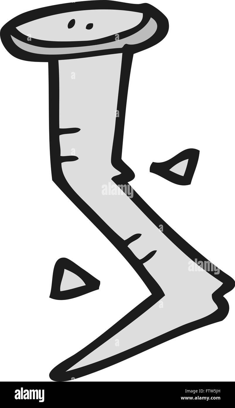 Bent nail Stock Vector Images - Alamy