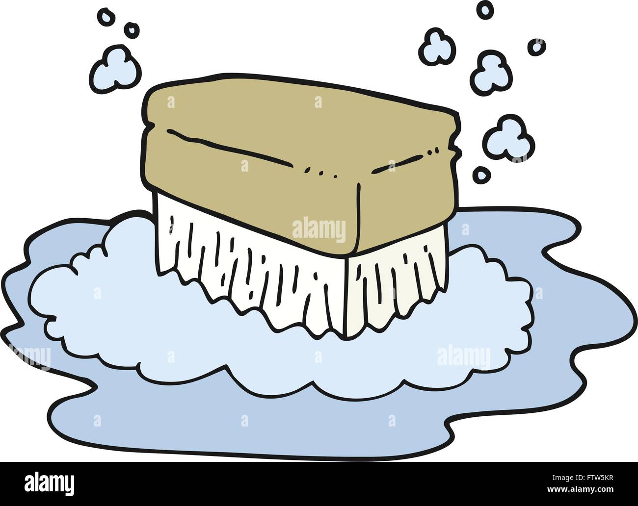 freehand drawn cartoon scrubbing brush Stock Vector Image & Art - Alamy