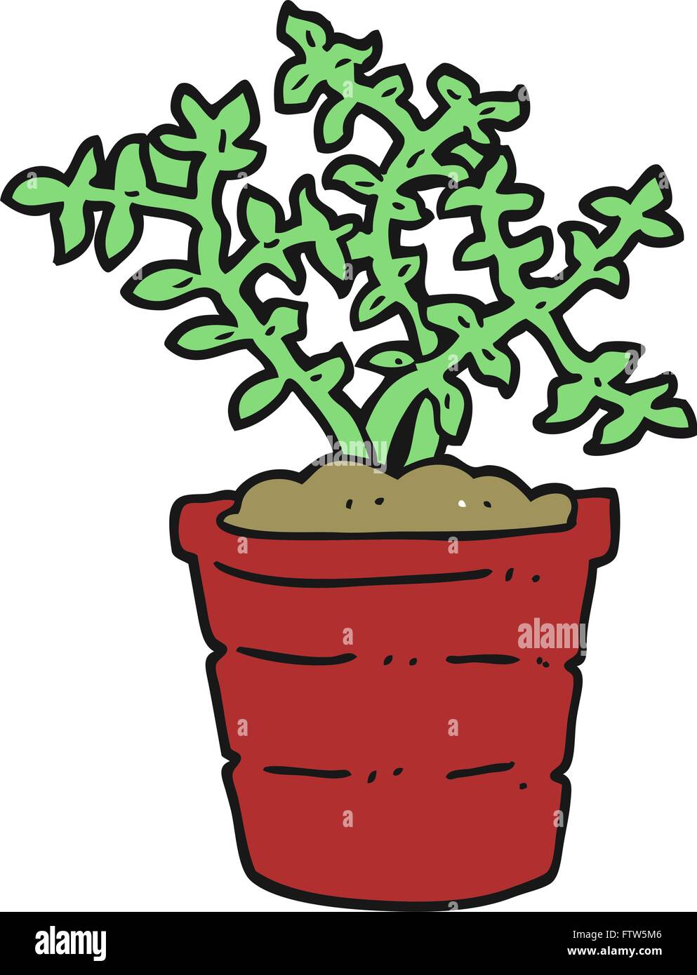 freehand drawn cartoon plant Stock Vector Image & Art - Alamy