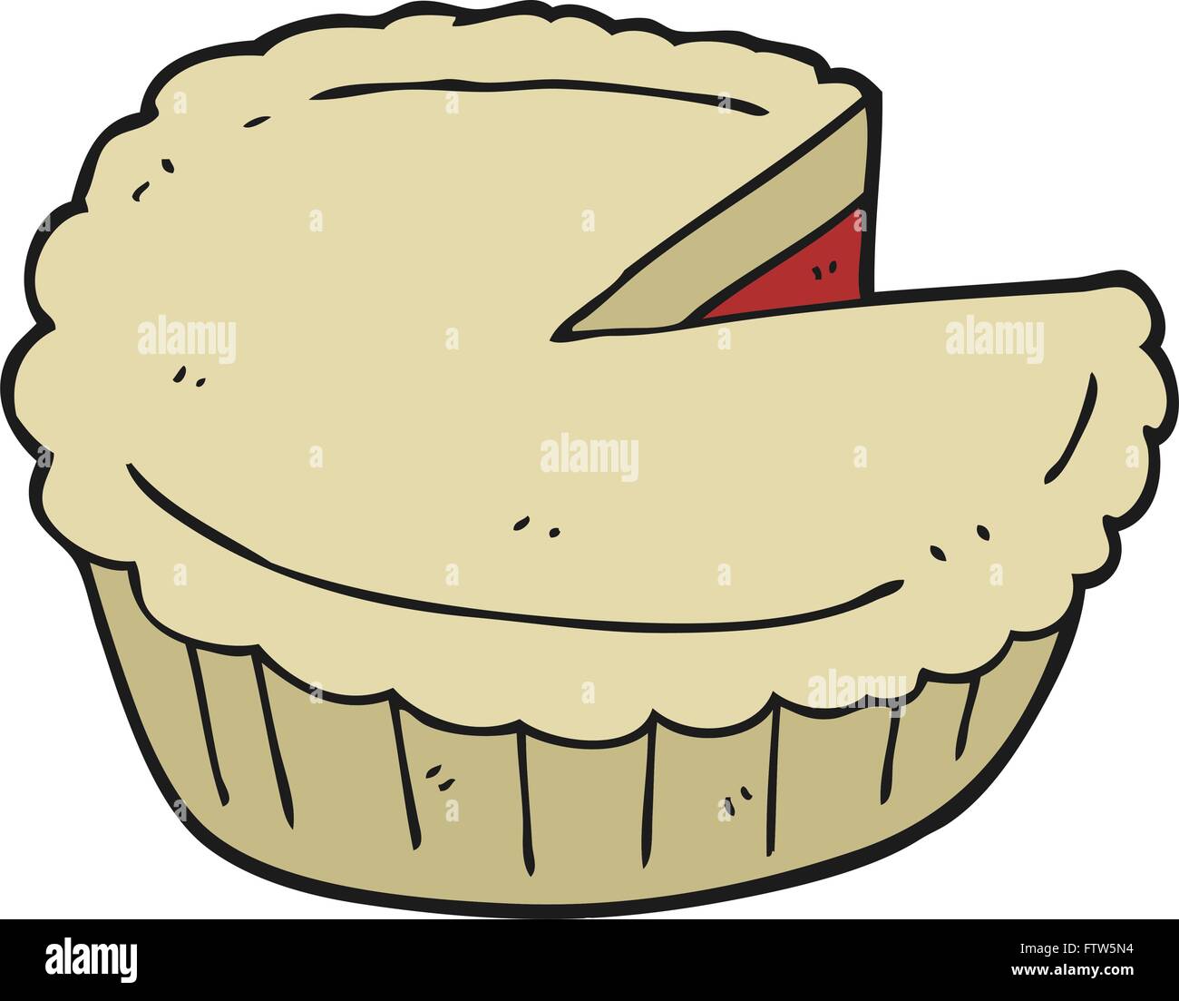 freehand drawn cartoon pie Stock Vector Image & Art - Alamy