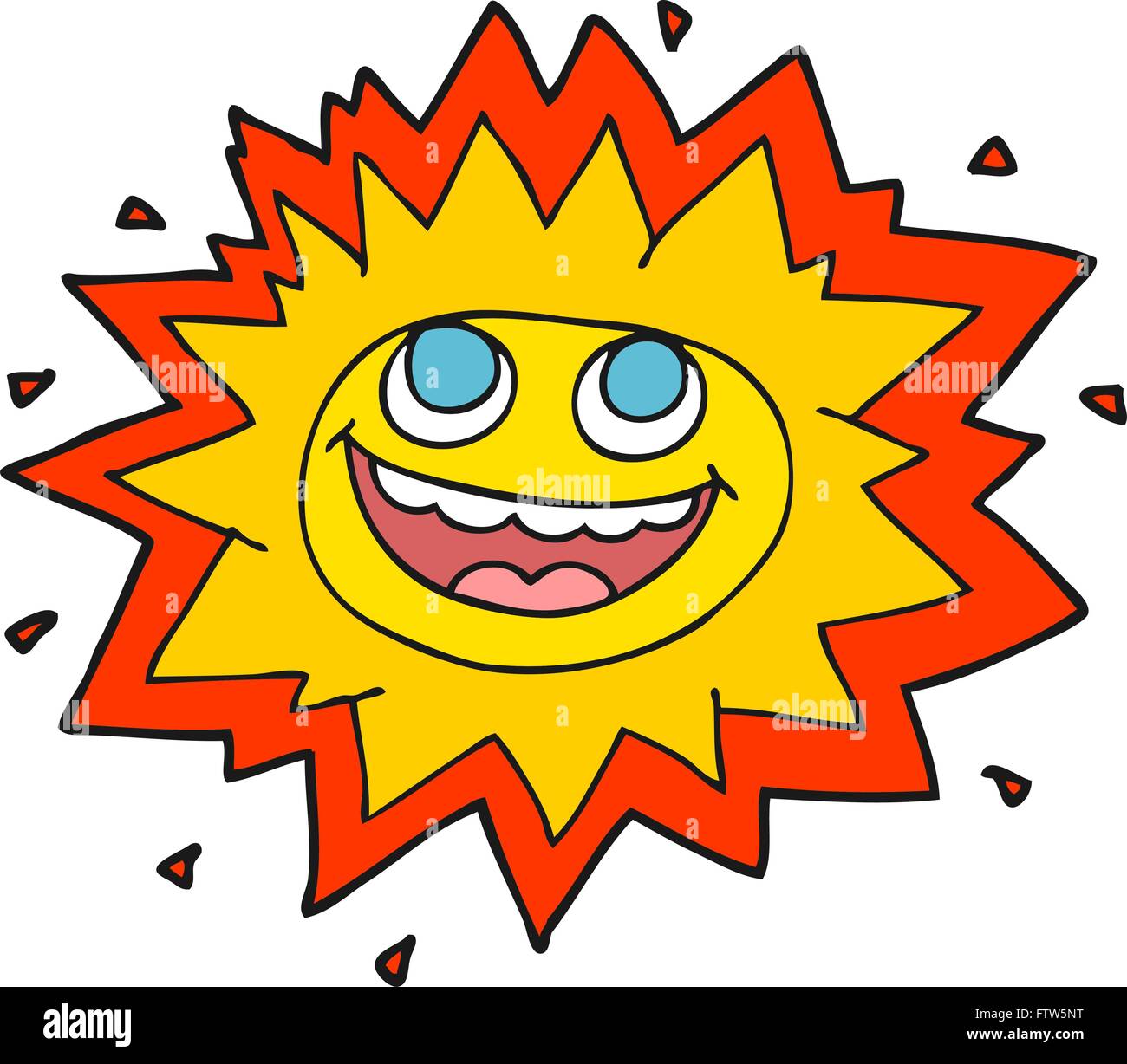 happy freehand drawn cartoon sun Stock Vector Image & Art - Alamy