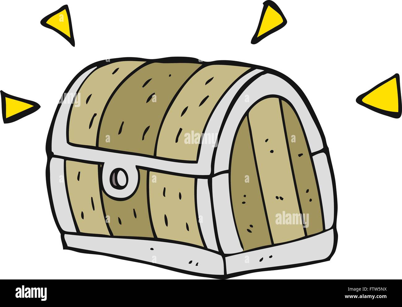 freehand drawn cartoon treasure chest Stock Vector Image & Art - Alamy