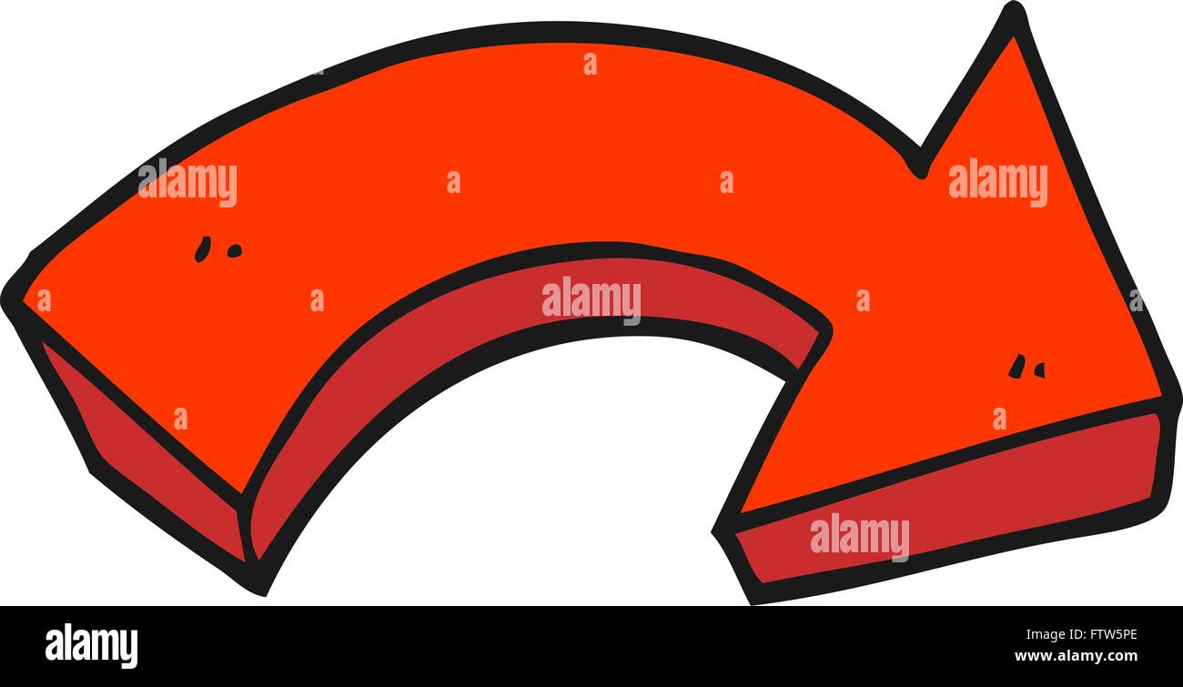 freehand drawn cartoon pointing arrow Stock Vector Image & Art - Alamy