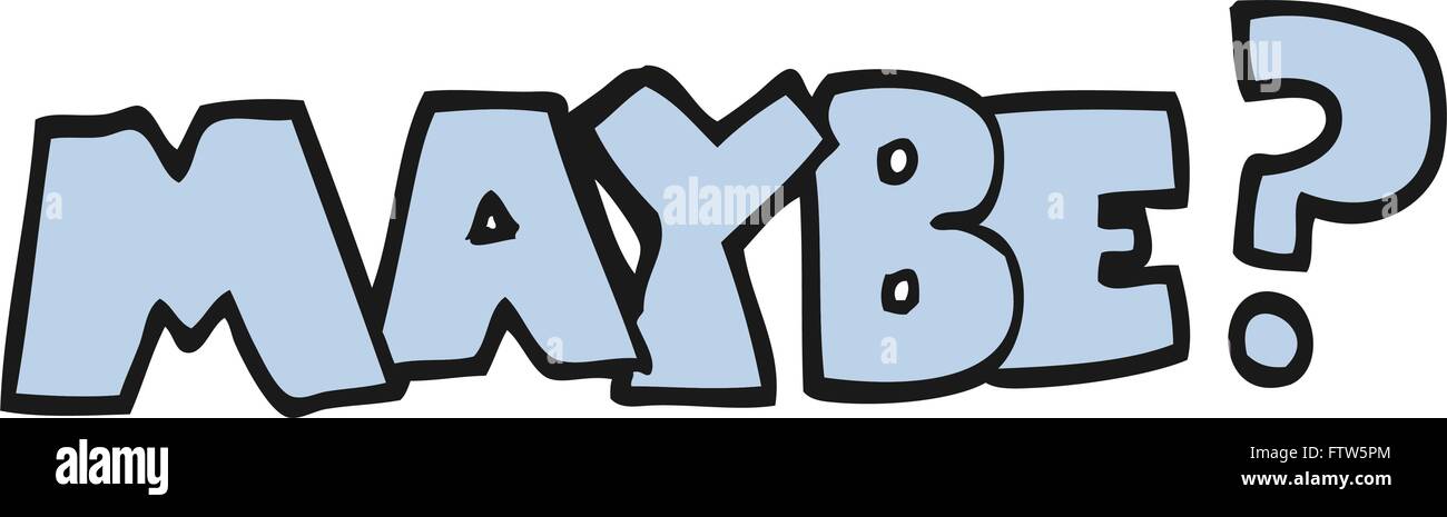 maybe freehand drawn cartoon symbol Stock Vector Image & Art - Alamy