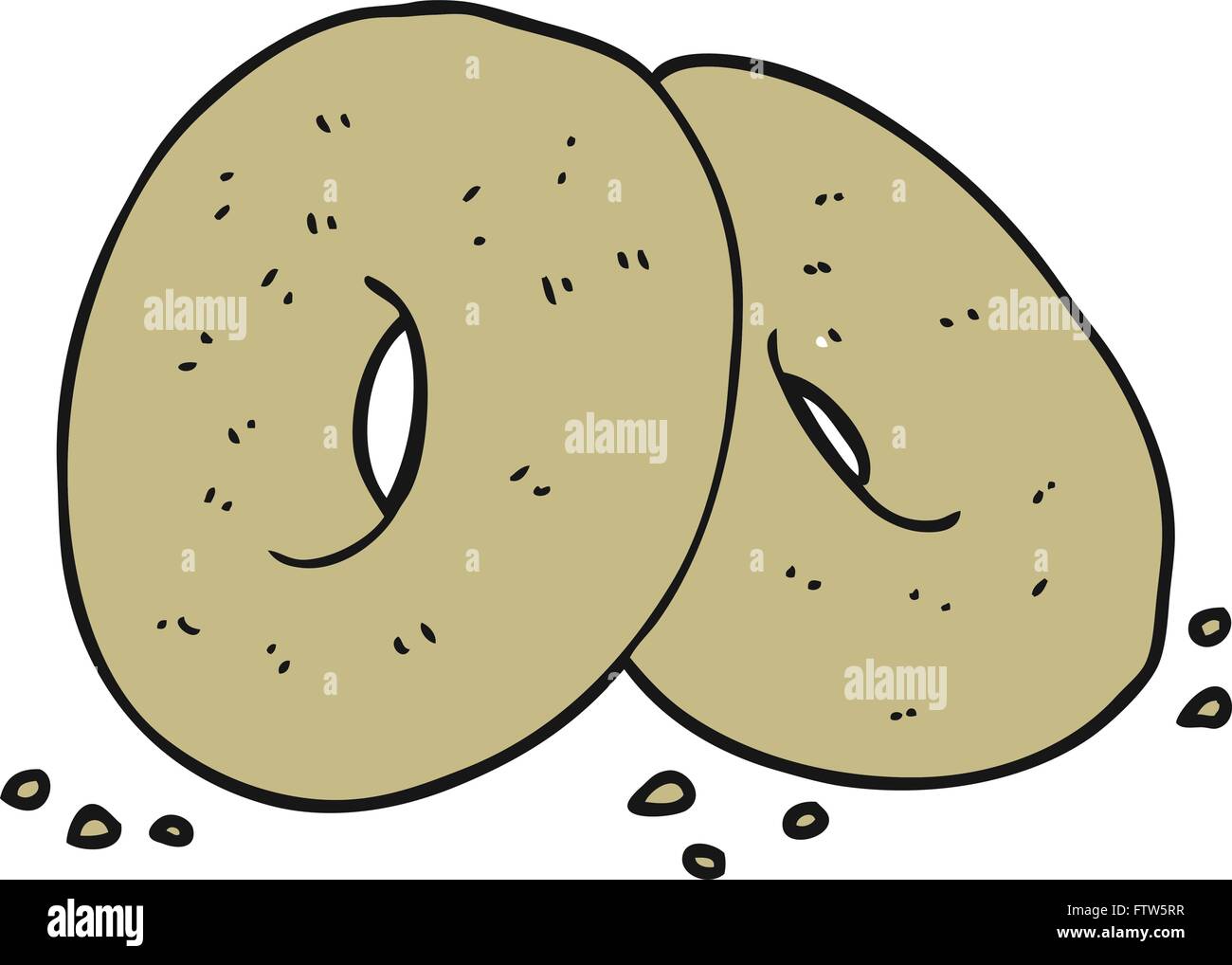 freehand drawn cartoon bagels Stock Vector Image & Art - Alamy