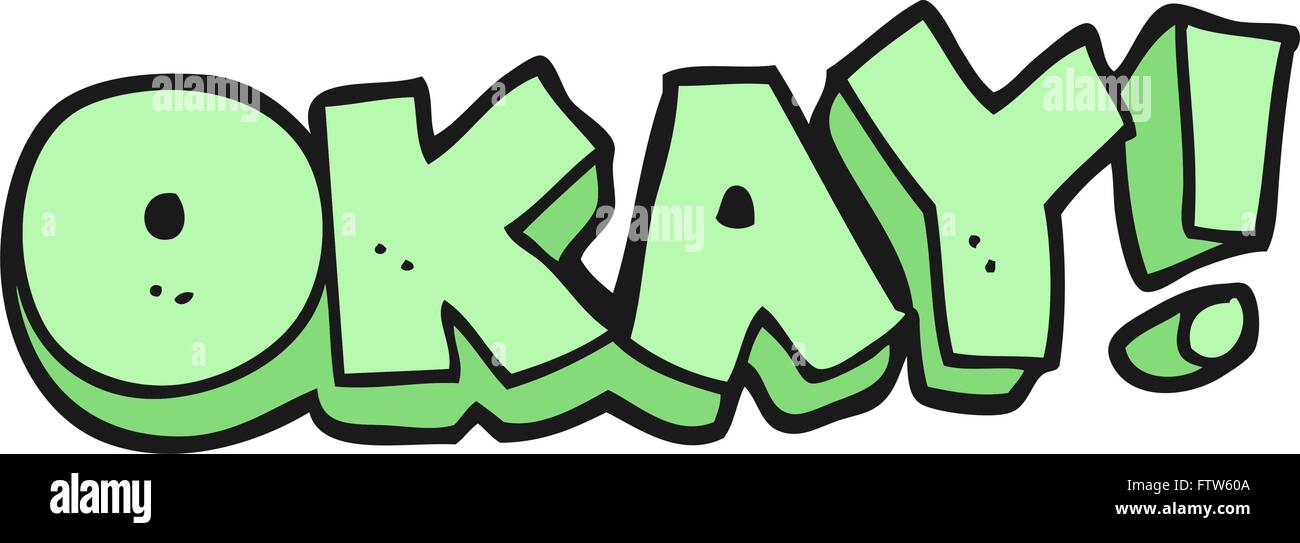 freehand drawn cartoon okay symbol Stock Vector Image & Art - Alamy