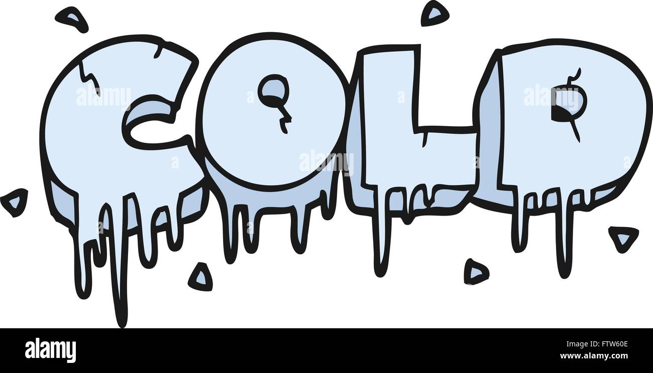 freehand drawn cartoon cold text symbol Stock Vector Image & Art - Alamy