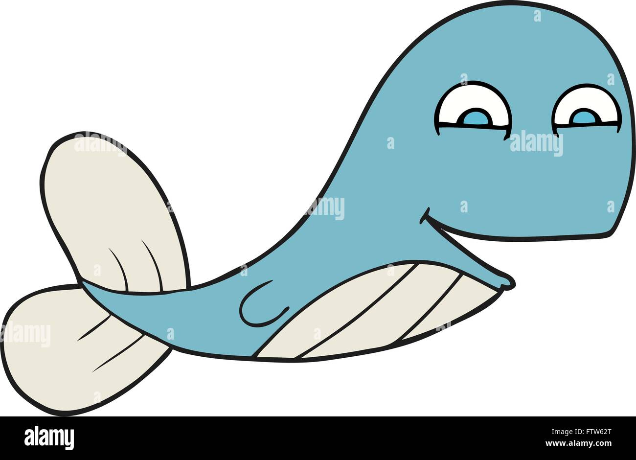 freehand drawn cartoon whale Stock Vector Image & Art - Alamy