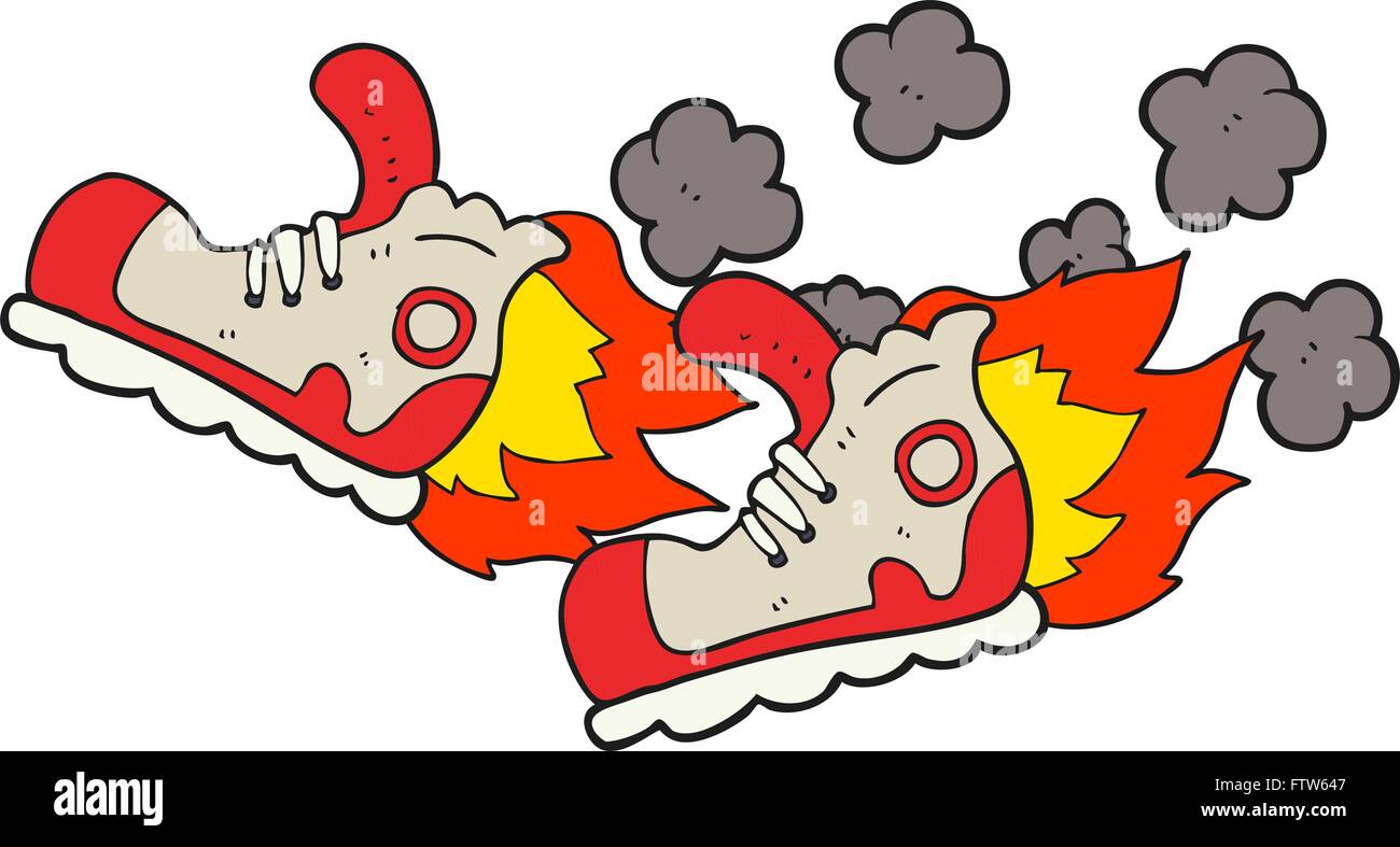 freehand drawn cartoon super fast sneakers Stock Vector Image & Art - Alamy