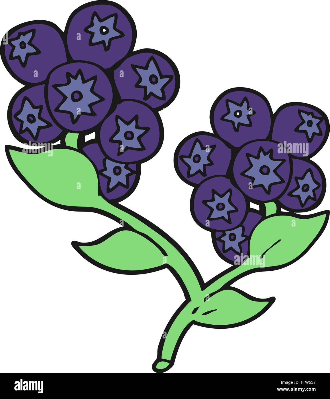 freehand drawn cartoon blueberries Stock Vector Image & Art - Alamy