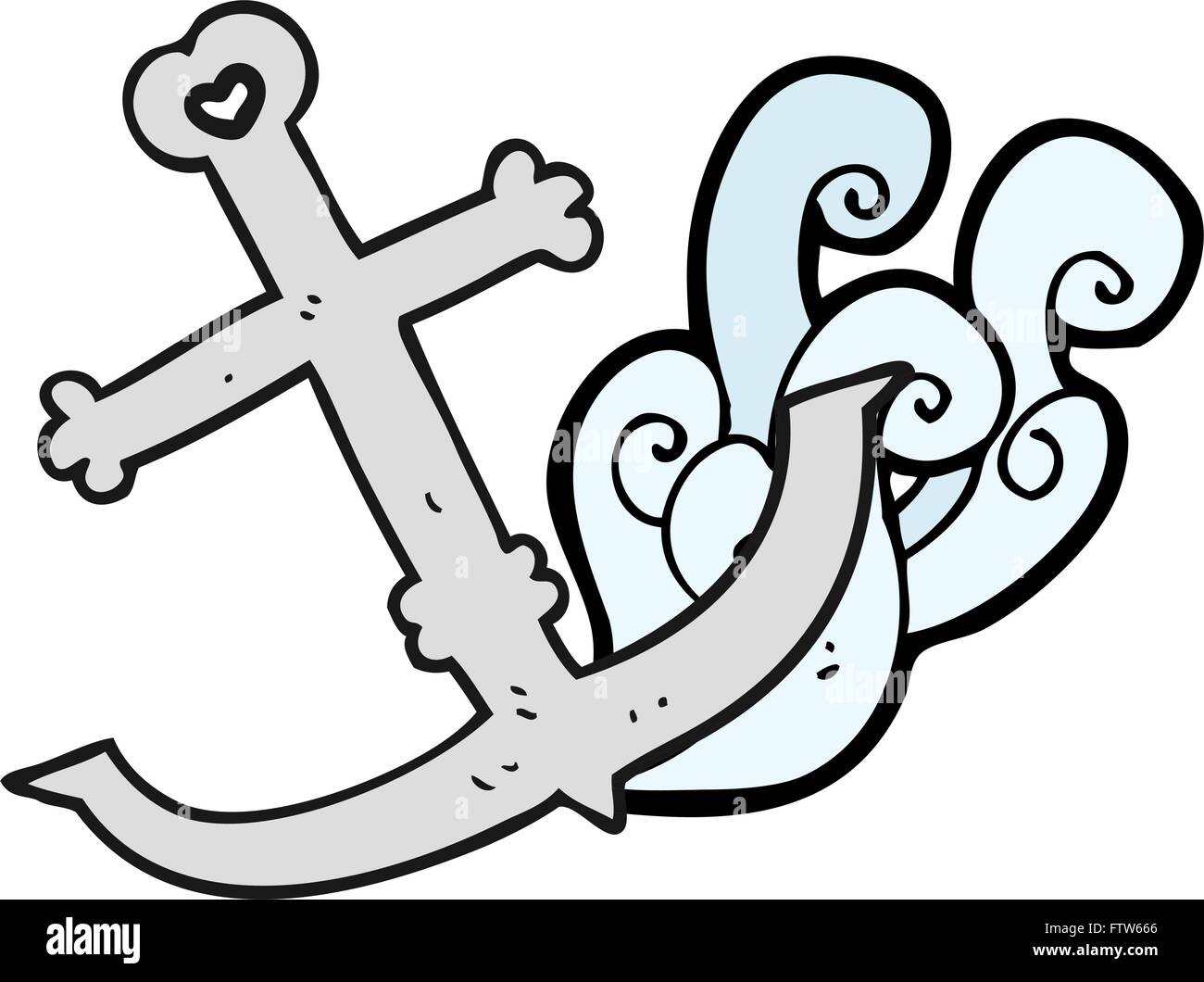 freehand drawn cartoon anchor Stock Vector Image & Art - Alamy