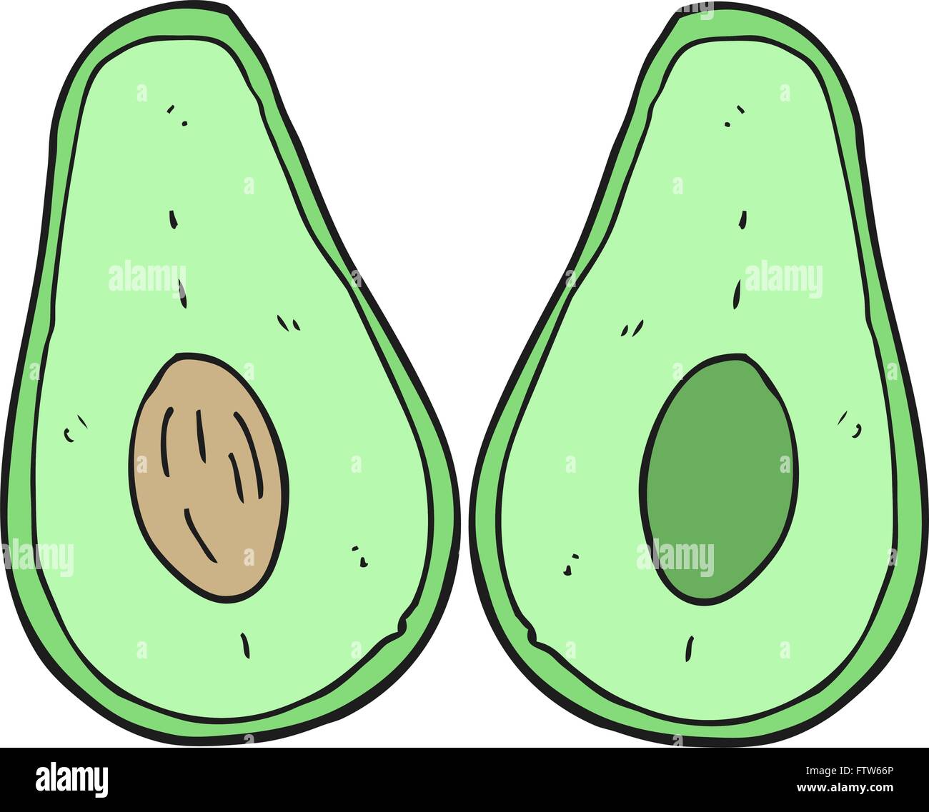 freehand drawn cartoon avocado Stock Vector Image & Art - Alamy