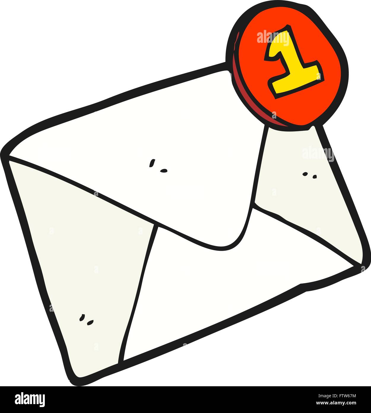 freehand drawn cartoon email Stock Vector Image & Art - Alamy