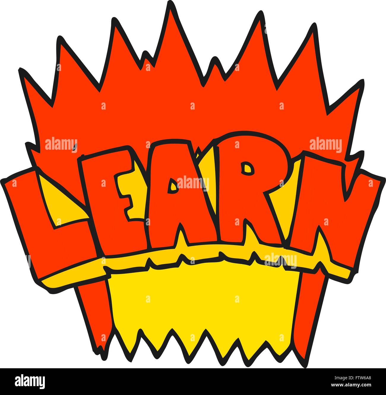 freehand drawn cartoon learn symbol Stock Vector Image & Art - Alamy