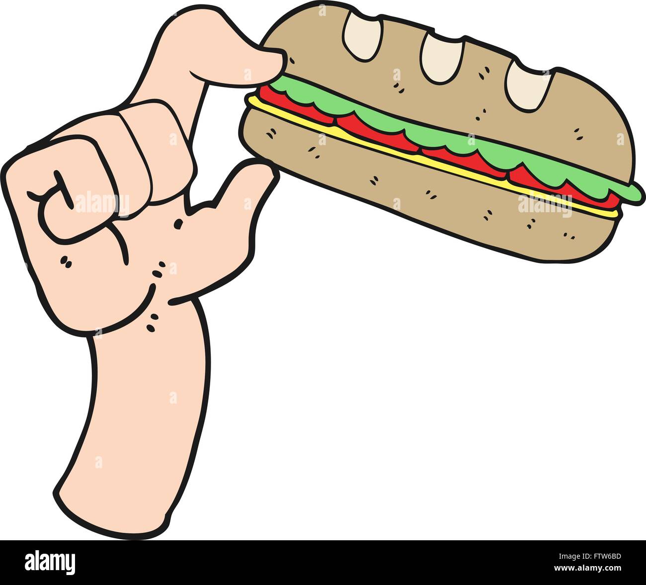 freehand drawn cartoon sub sandwich Stock Vector Image & Art - Alamy