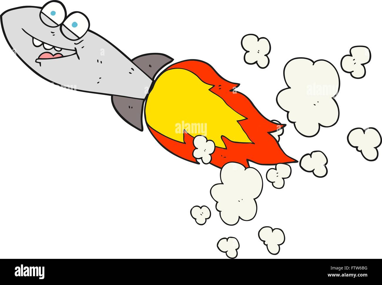 freehand drawn cartoon missile Stock Vector Image & Art - Alamy