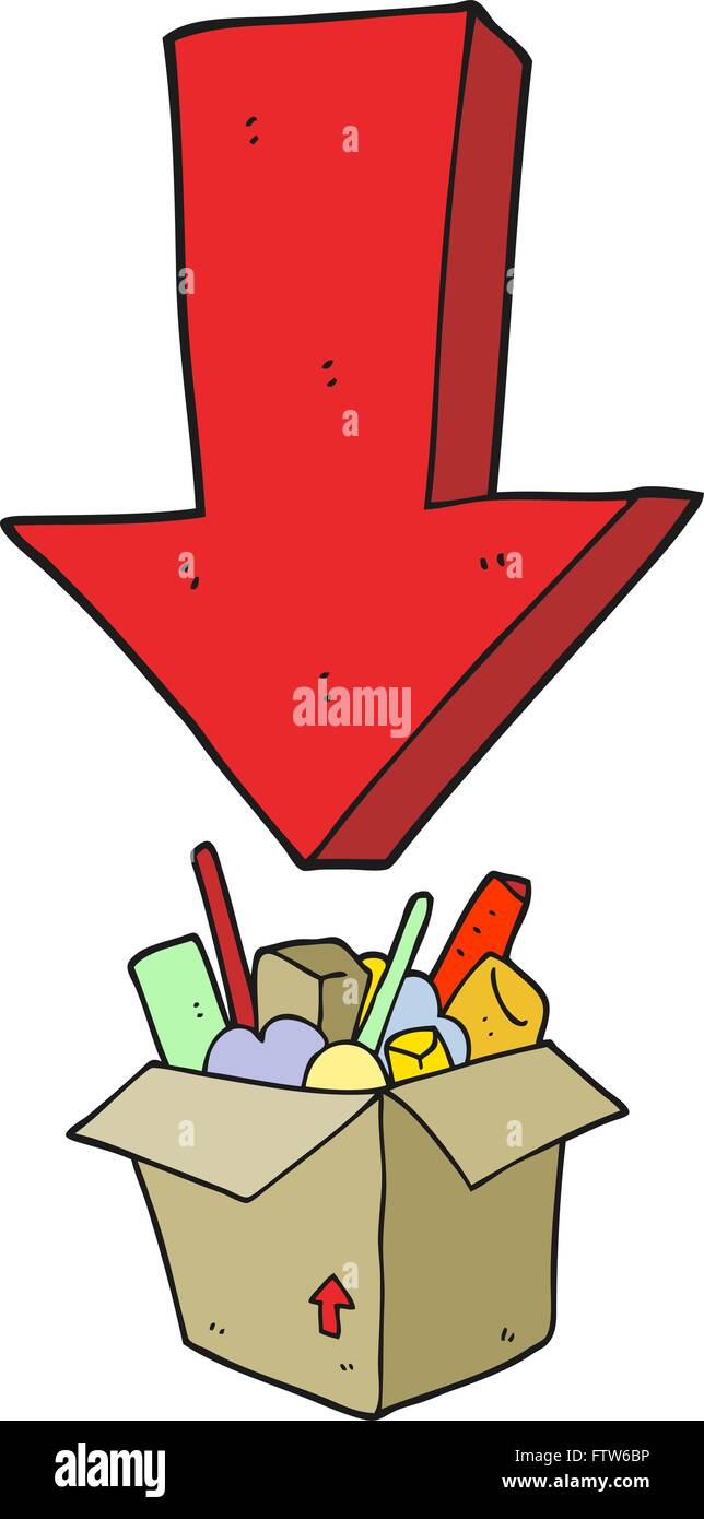 freehand drawn cartoon packing to move Stock Vector Image & Art - Alamy