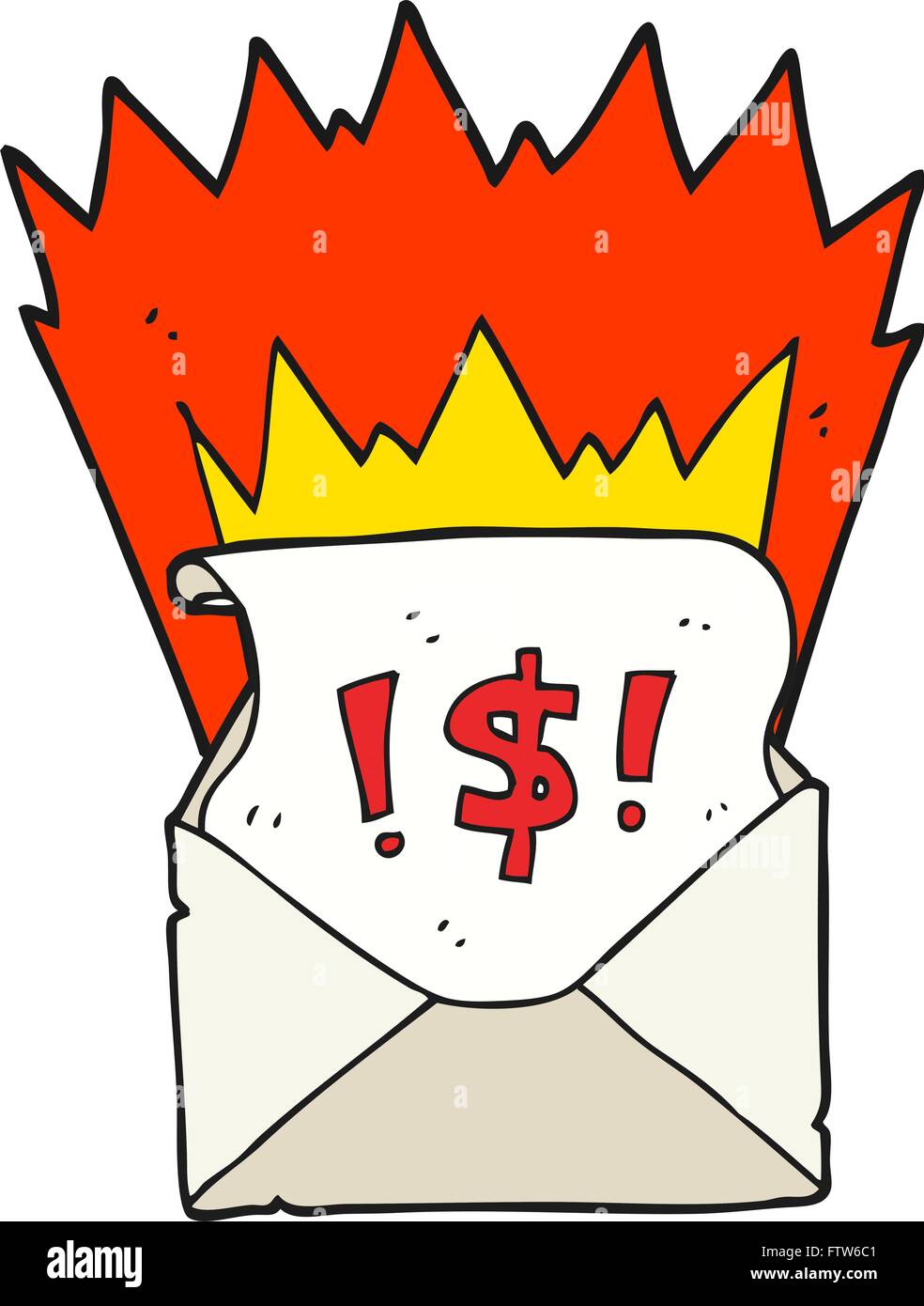 freehand drawn cartoon abusive letter Stock Vector Image & Art - Alamy