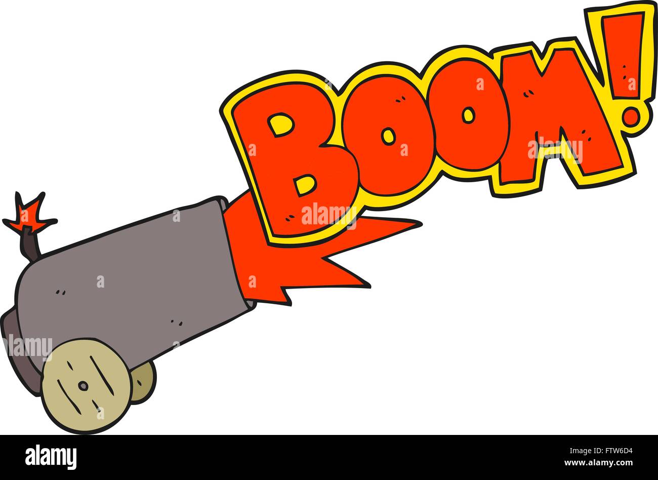 freehand drawn cartoon cannon firing Stock Vector Image & Art - Alamy