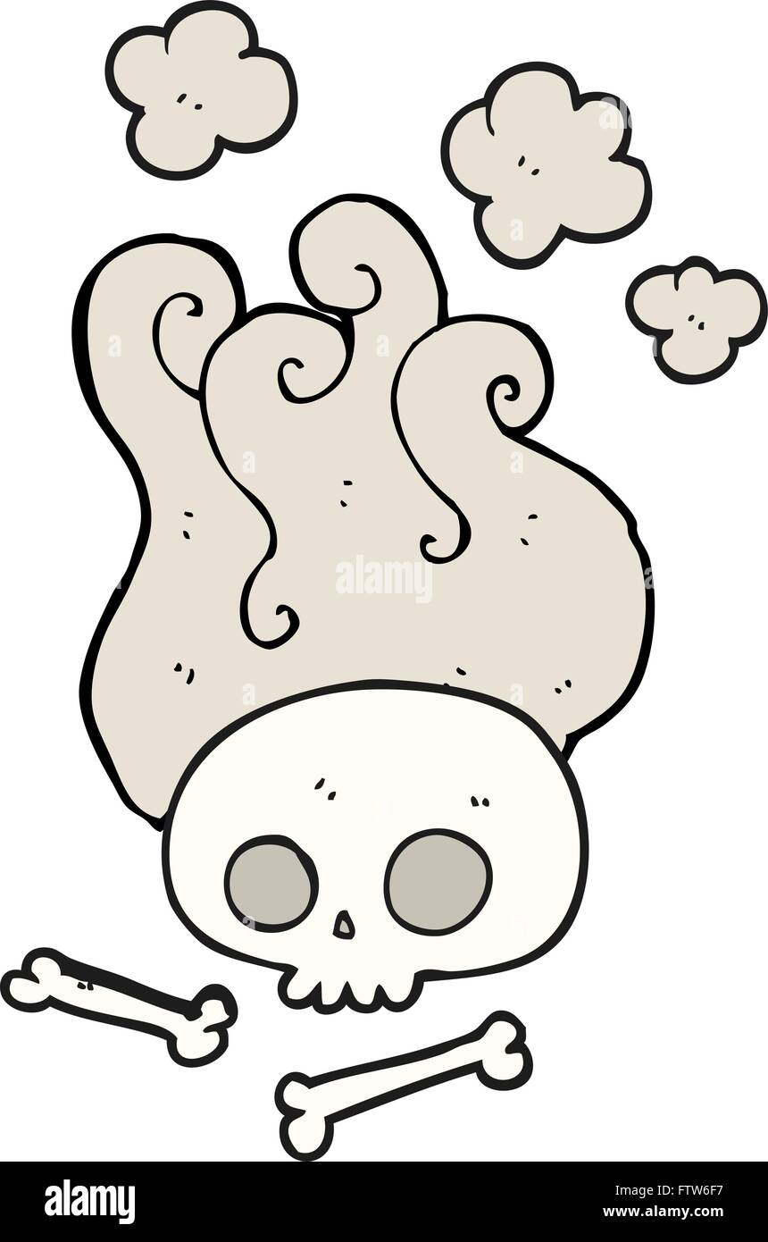 freehand drawn cartoon skull and bones Stock Vector Image & Art - Alamy
