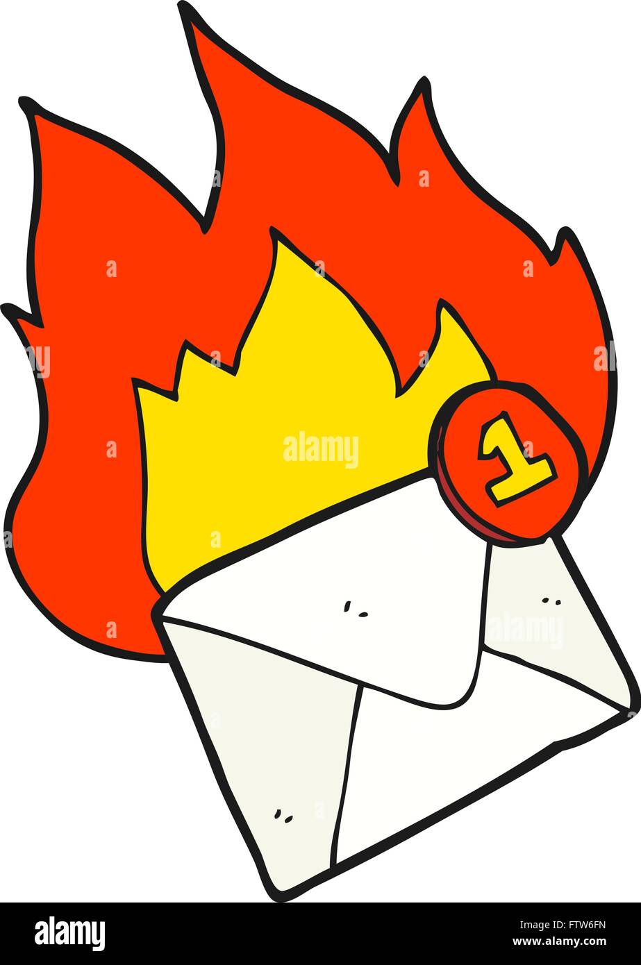 freehand drawn cartoon email message Stock Vector Image & Art - Alamy