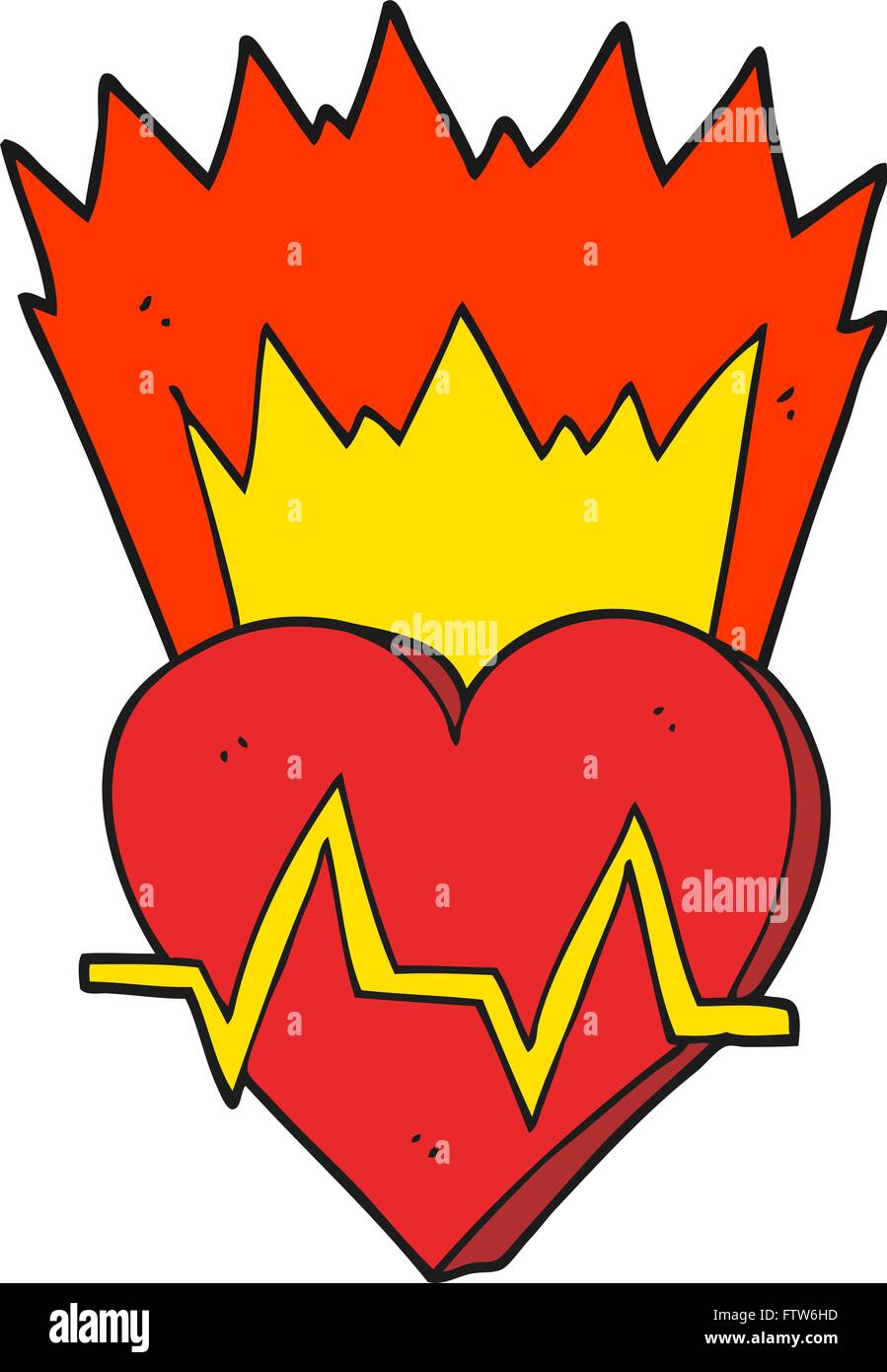freehand drawn cartoon heart rate Stock Vector Image & Art - Alamy