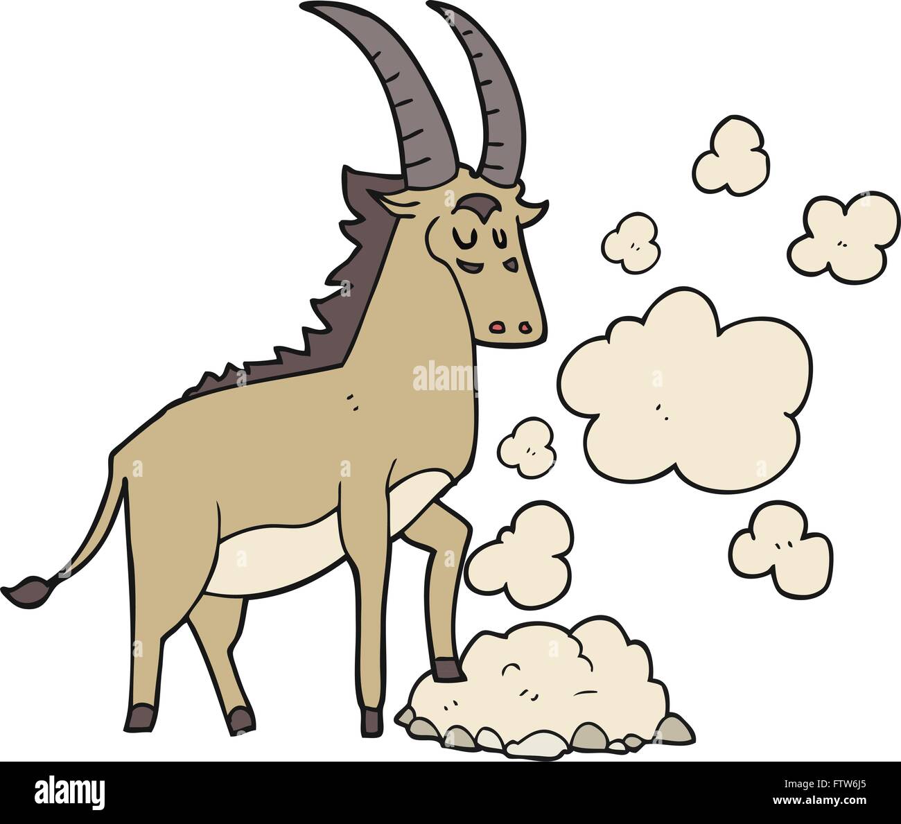 freehand drawn cartoon antelope Stock Vector Image & Art - Alamy