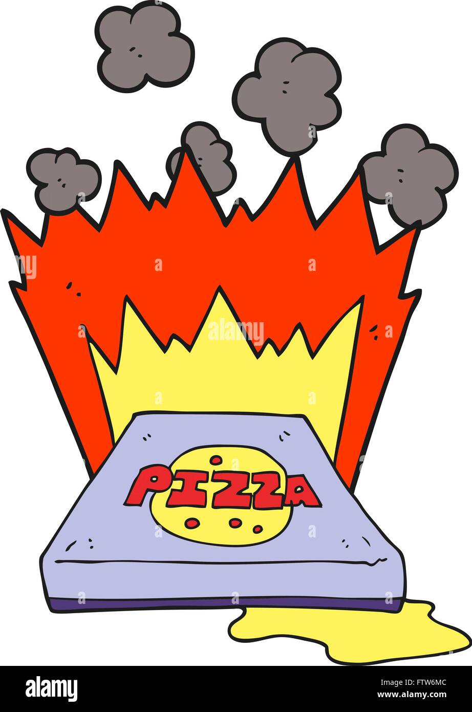 freehand drawn cartoon amazing pizza Stock Vector Image & Art - Alamy