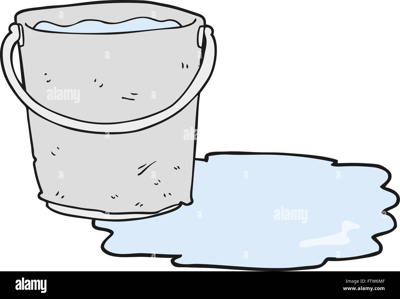 Freehand drawn cartoon bucket water hi-res stock photography and images ...