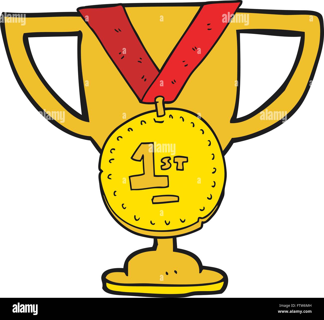 freehand drawn cartoon sports trophy Stock Vector Image & Art - Alamy