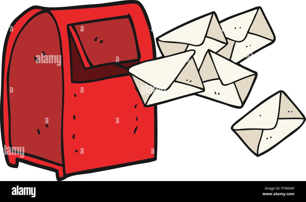 freehand drawn cartoon mailbox Stock Vector Image & Art - Alamy