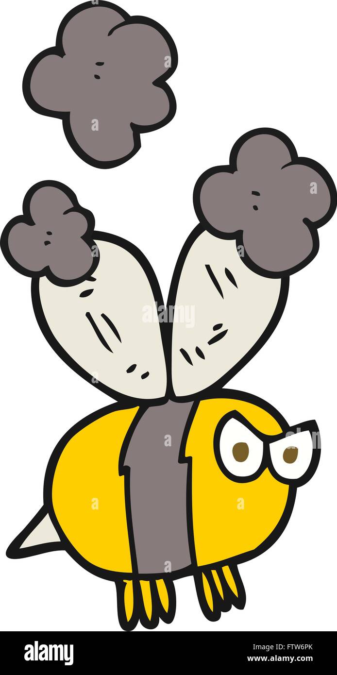 freehand drawn cartoon angry bee Stock Vector Image & Art - Alamy