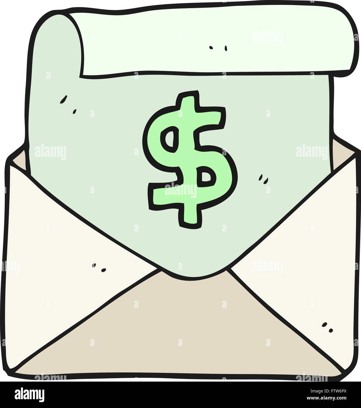 freehand drawn cartoon payment letter Stock Vector Image & Art - Alamy