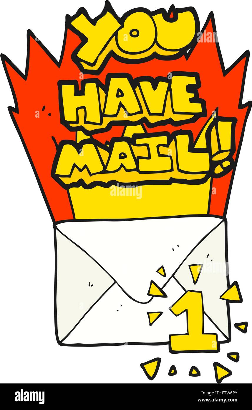 freehand drawn cartoon you have mail symbol Stock Vector Image & Art ...