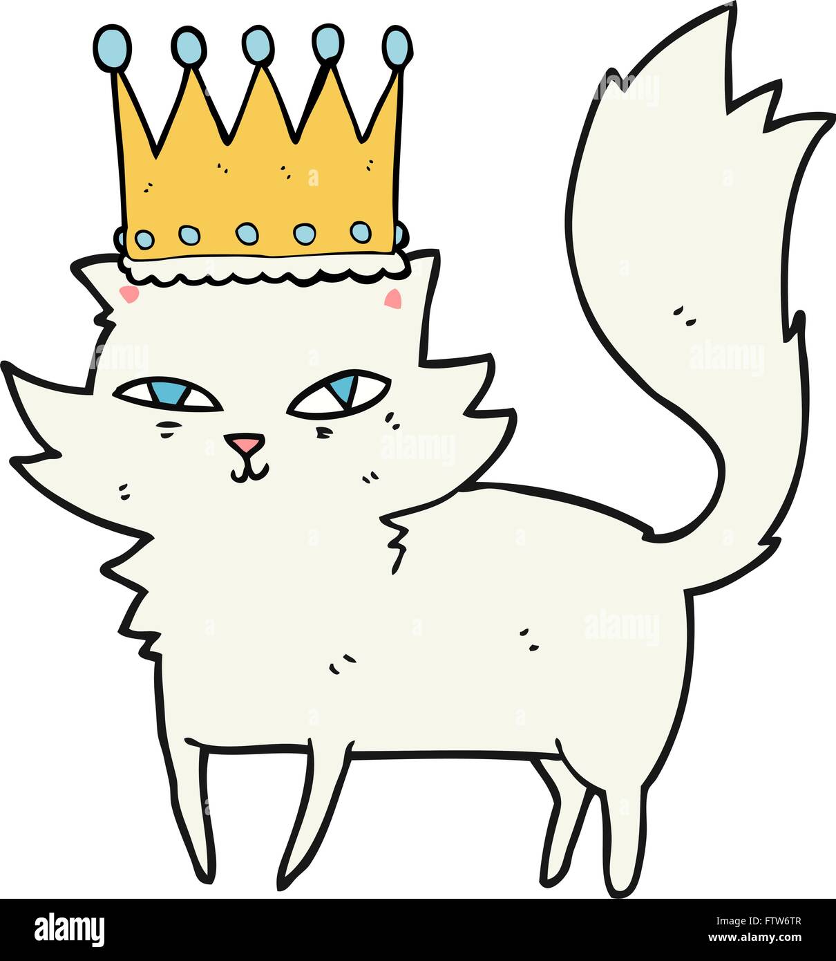 freehand drawn cartoon posh cat Stock Vector Image & Art - Alamy