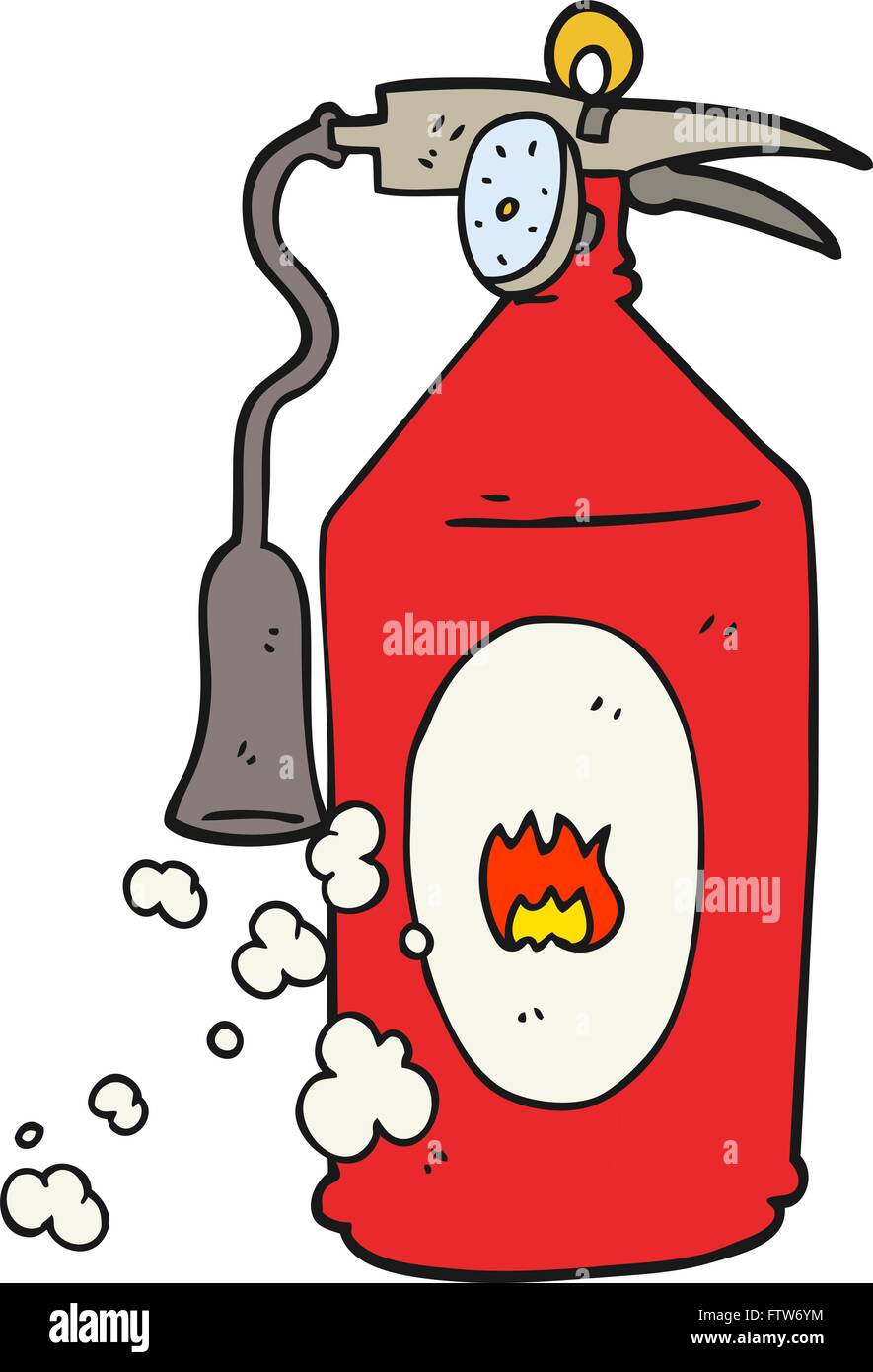freehand drawn cartoon fire extinguisher Stock Vector Image & Art - Alamy