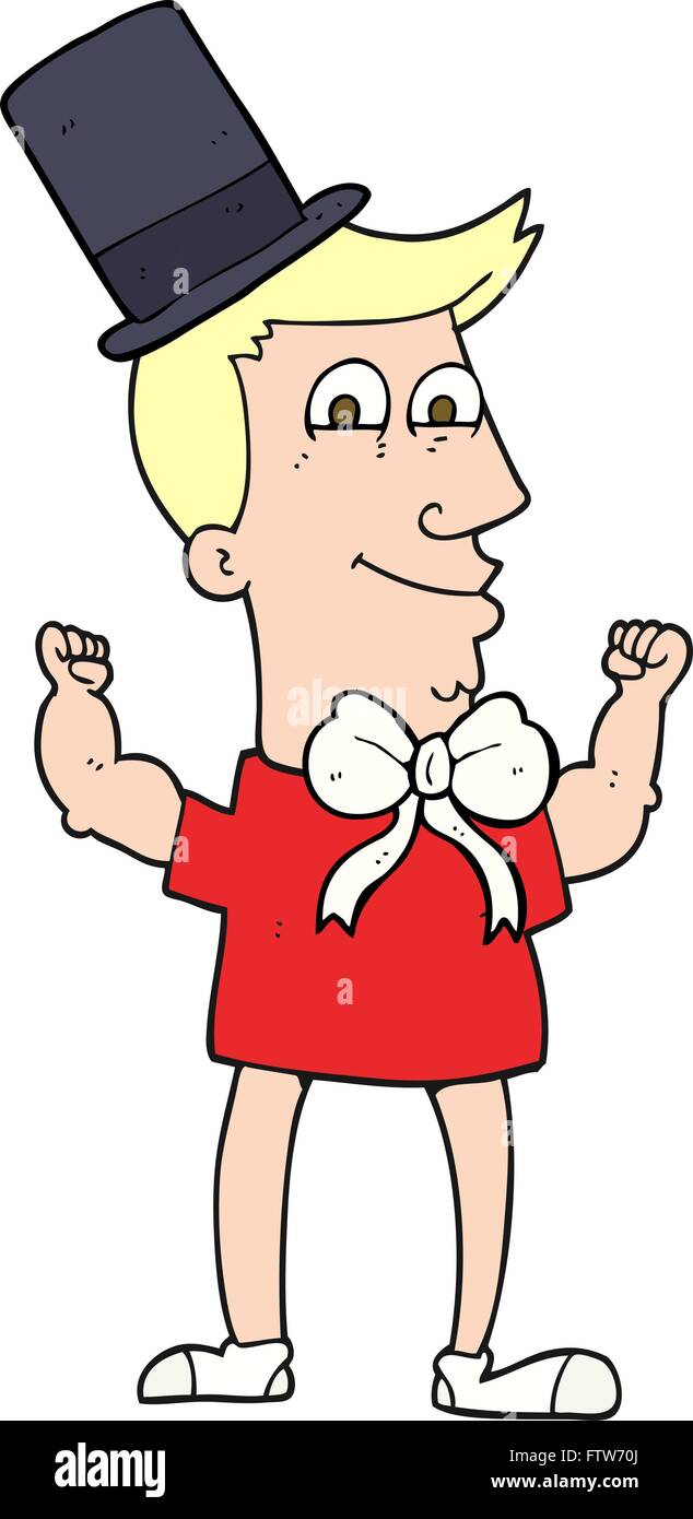 freehand drawn cartoon celebrating man Stock Vector Image & Art - Alamy