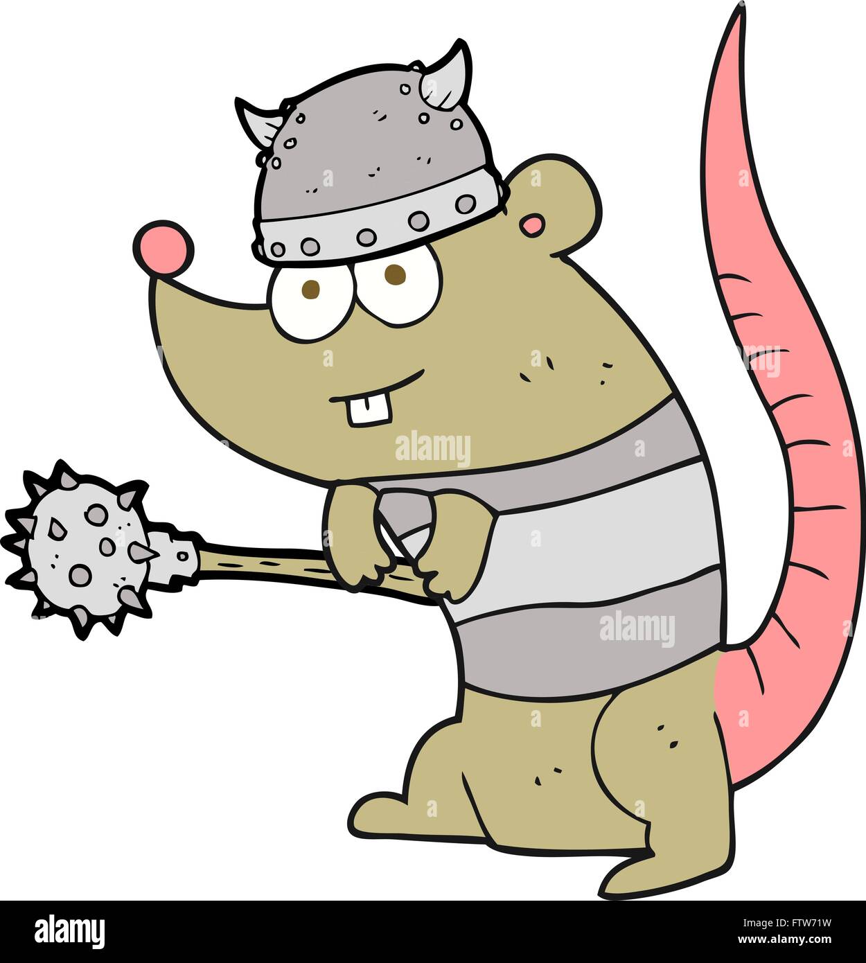 freehand drawn cartoon rat warrior Stock Vector Image & Art - Alamy