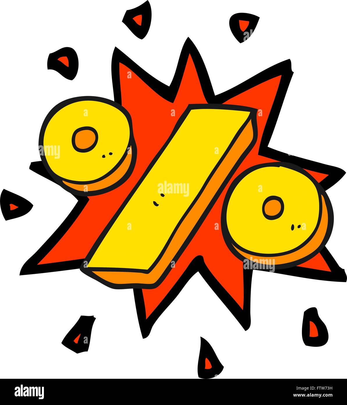 freehand drawn cartoon percentage symbol Stock Vector Image & Art - Alamy