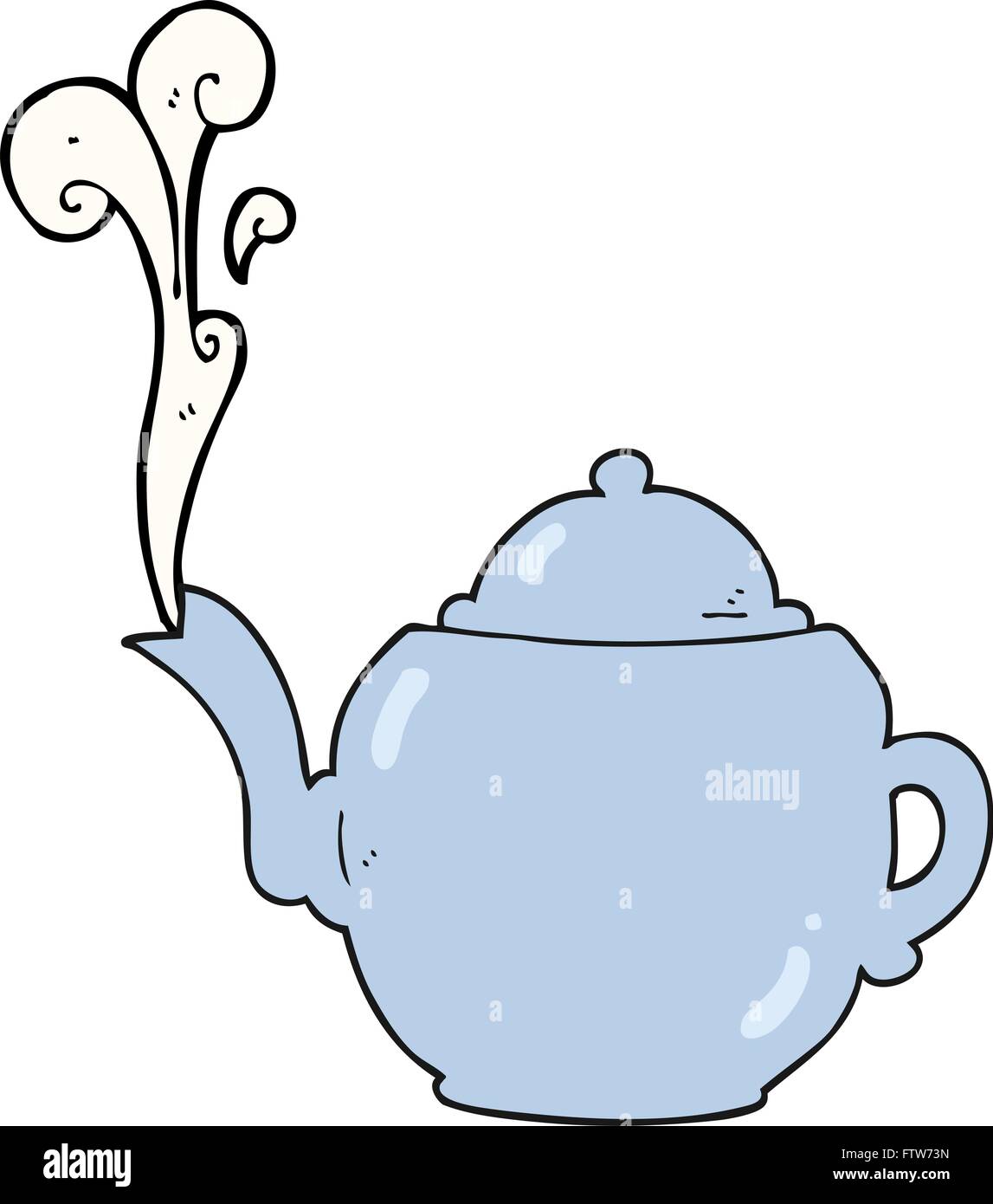 freehand drawn cartoon teapot Stock Vector Image & Art - Alamy