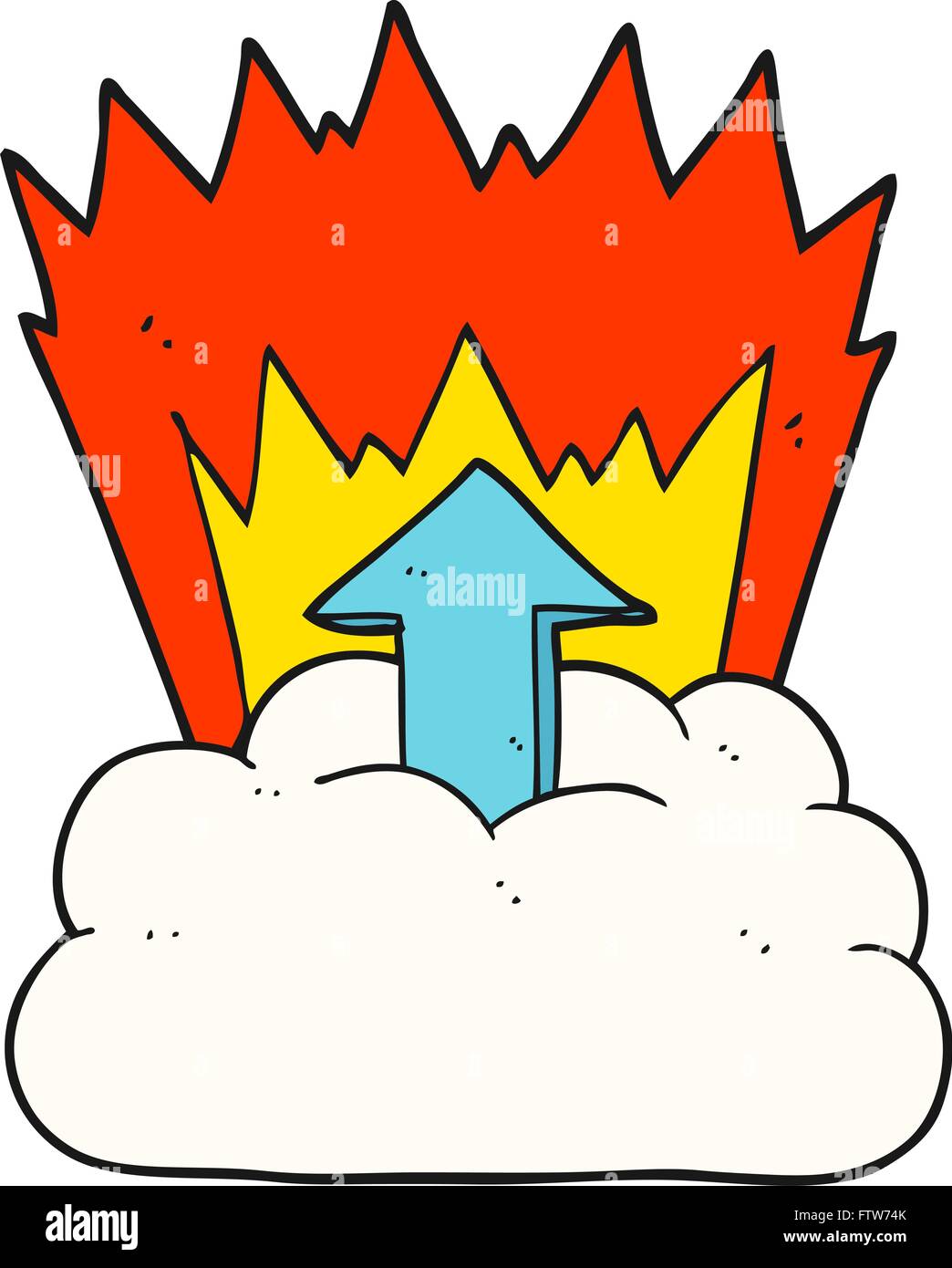 freehand drawn cartoon upload to the cloud Stock Vector Image & Art - Alamy