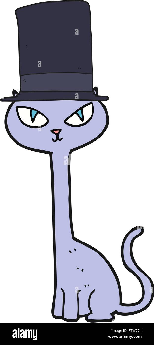freehand drawn cartoon posh cat Stock Vector Image & Art - Alamy